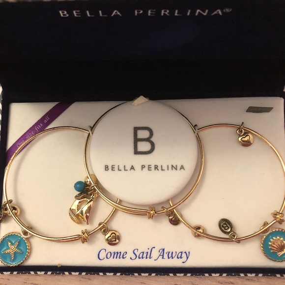 bella Perlina | Jewelry | Bella Perlina Gold Tone Sail Away 3 Bracelet ...